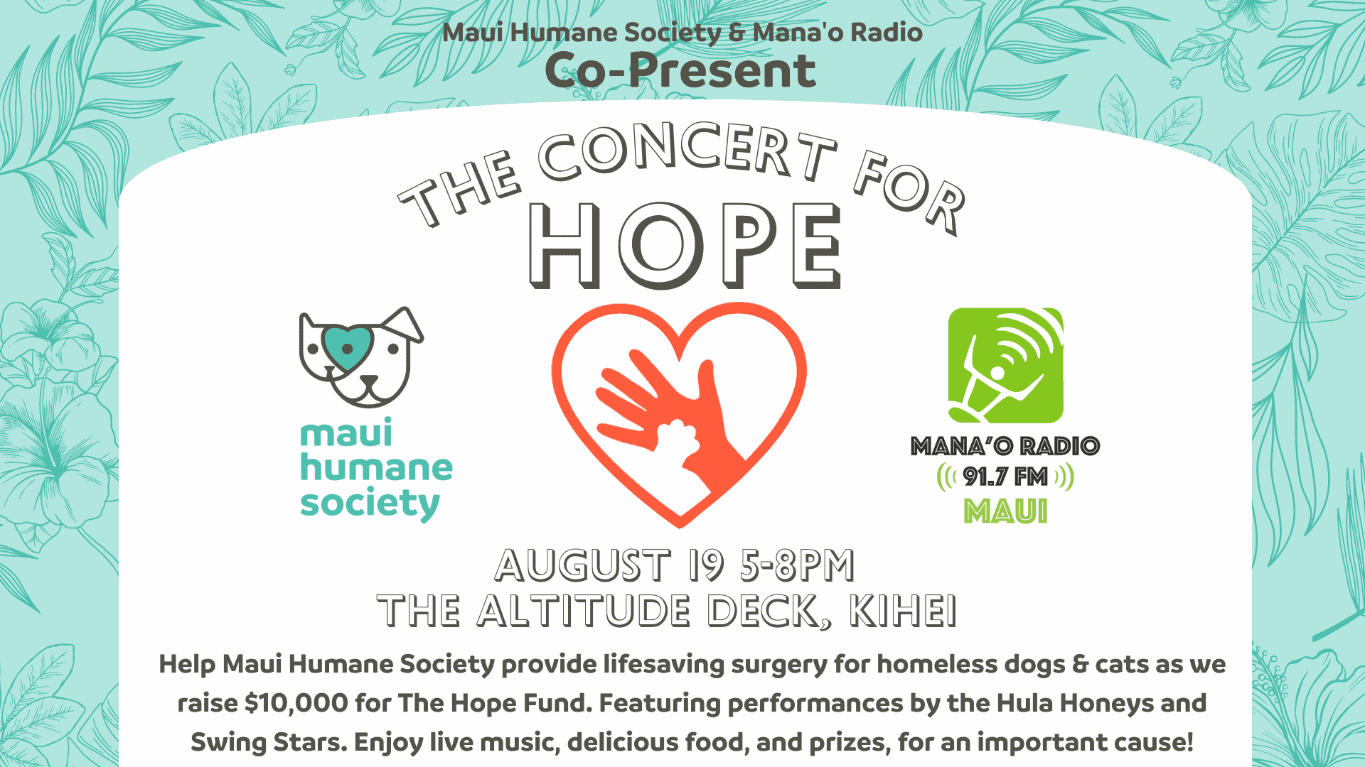Concert for Hope - Maui Humane Society